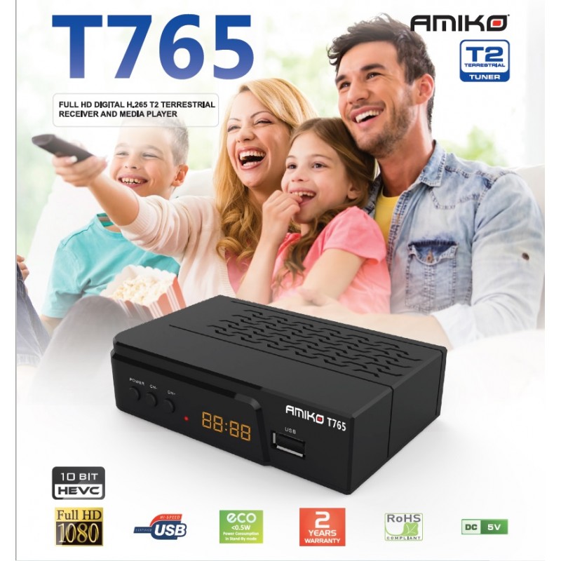 Amiko T765 DVB-T/T2 digitális vevő - Műszaki Pince