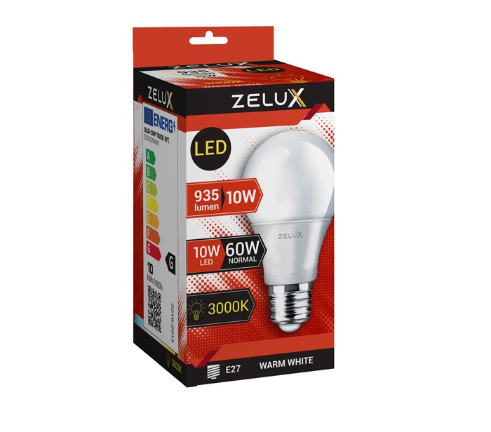 LED izzó, E27, 10W~60W, meleg fehér - ZELUX - Műszaki Pince